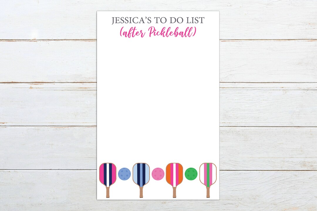 Personalized Pickleball Notepad, Pickleball League Gift, Pickleball ...
