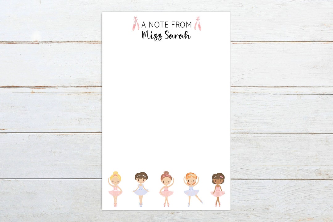 Ballet Stationery, Ballet Teacher Gift, Dance Teacher Gift, Ballet ...