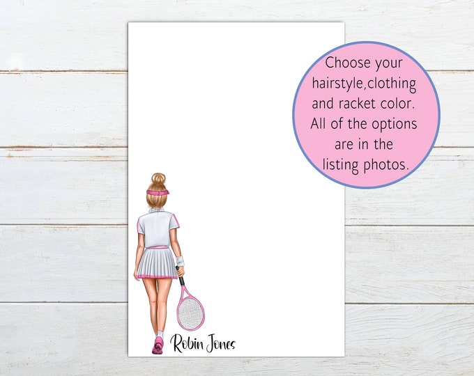 TENNIS SCORECARD PAD, Tennis Match Score Card Sheets, Cute Tennis ...