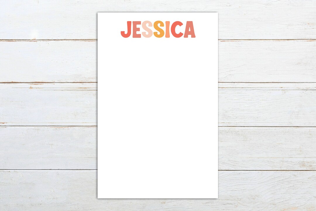Retro Notepad, Personalized Retro Notepad, Retro Name Notepad, Retro ...
