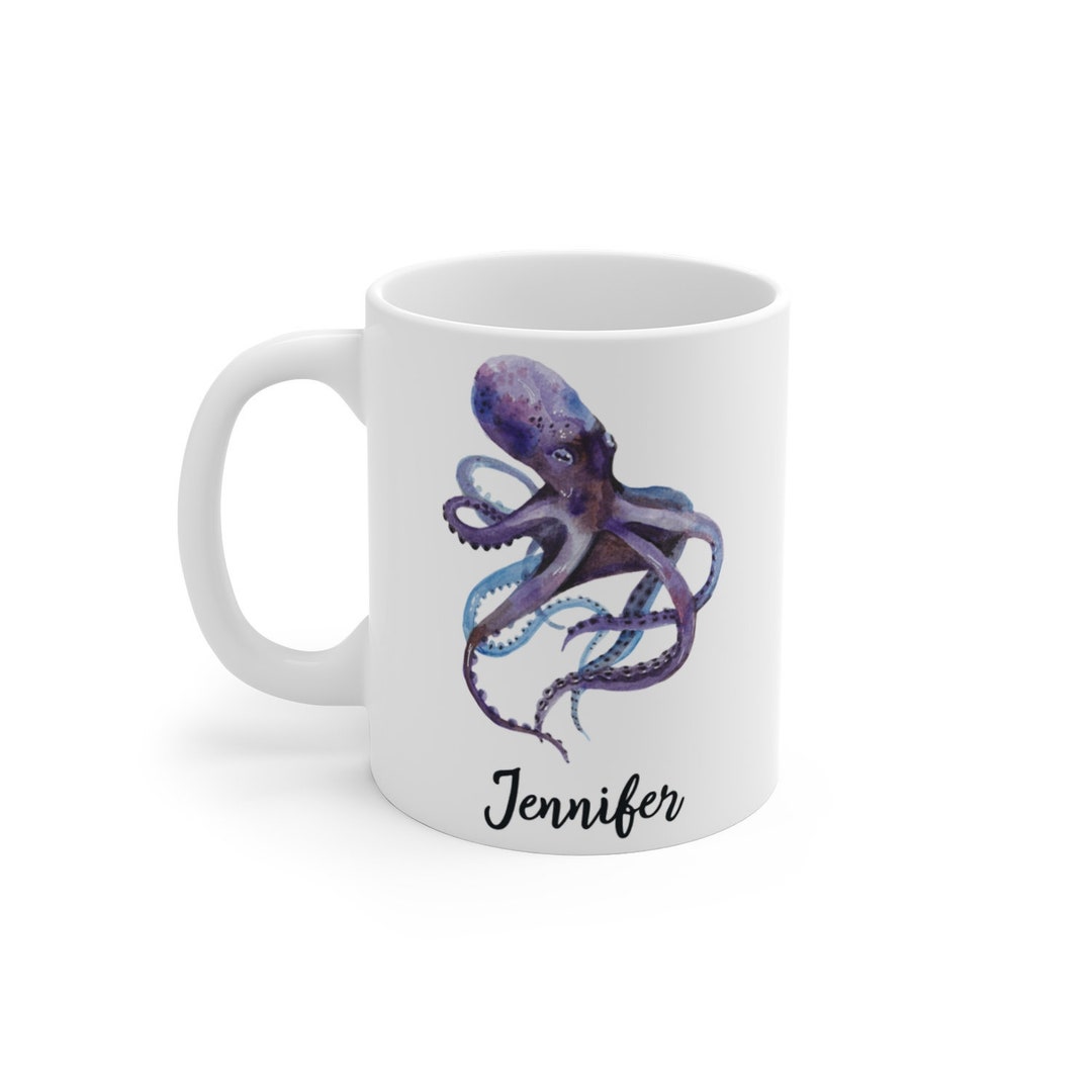 Custom Octopus Mug, Personalized Octopus Coffee Cup, Octopus Lovers ...