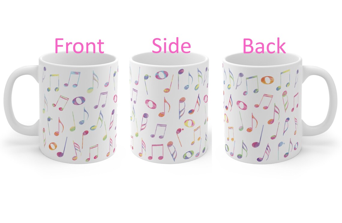 Music Note Mug, Gift for Music Teacher, Gift for Musician, Unique Music ...
