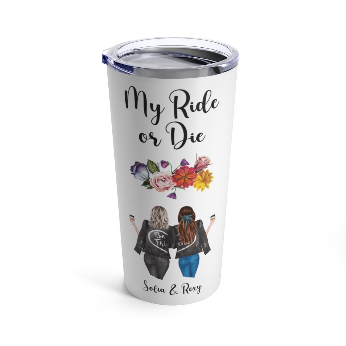 Ride or die Personalized best friend tumbler best friend | Etsy