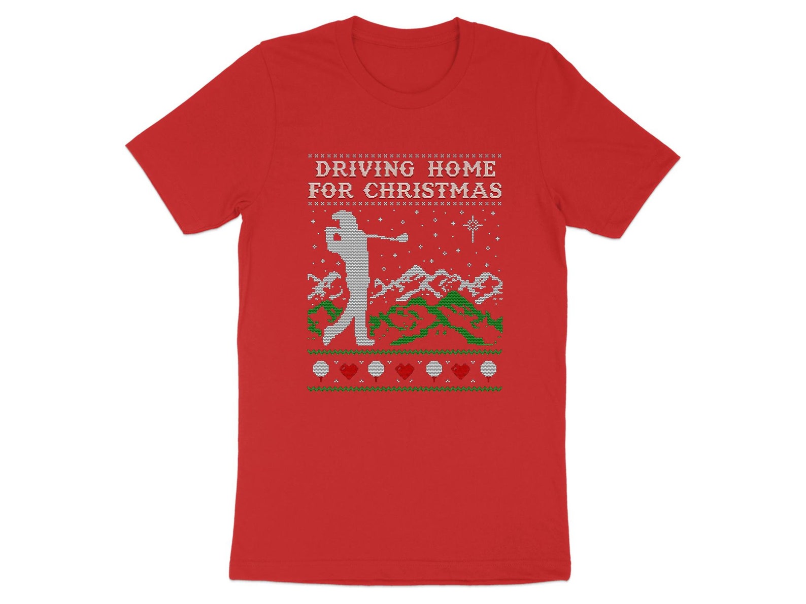 Driving Home for Christmas Golf T-shirt, Funny Holiday Tee, Ugly ...
