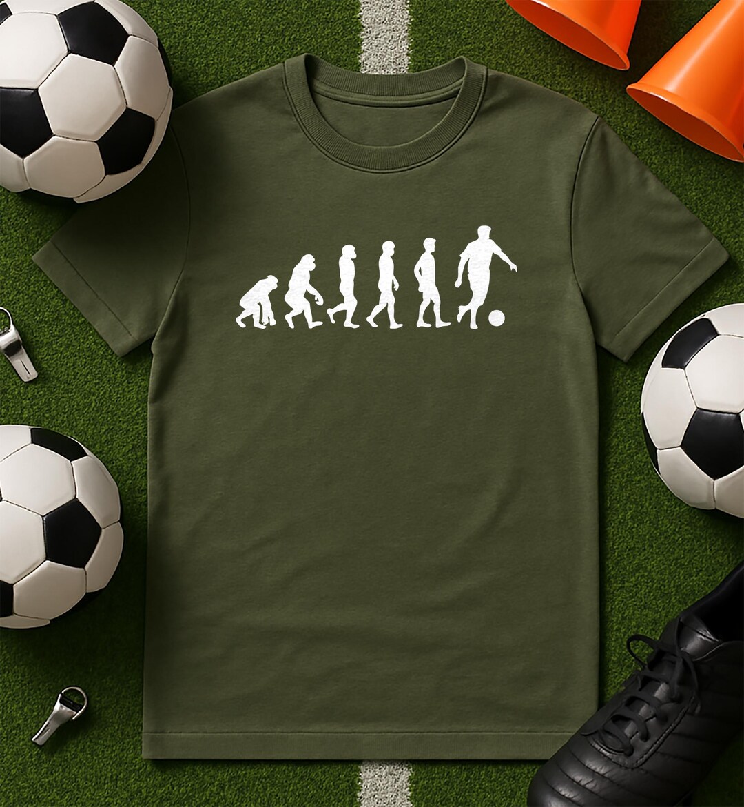 Evolution of Soccer T-shirt, Funny Soccer Shirt, Unique Football Tee ...