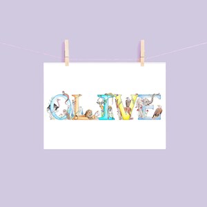 Personalised Name Print, Personalised Name Print for Baby/child ...