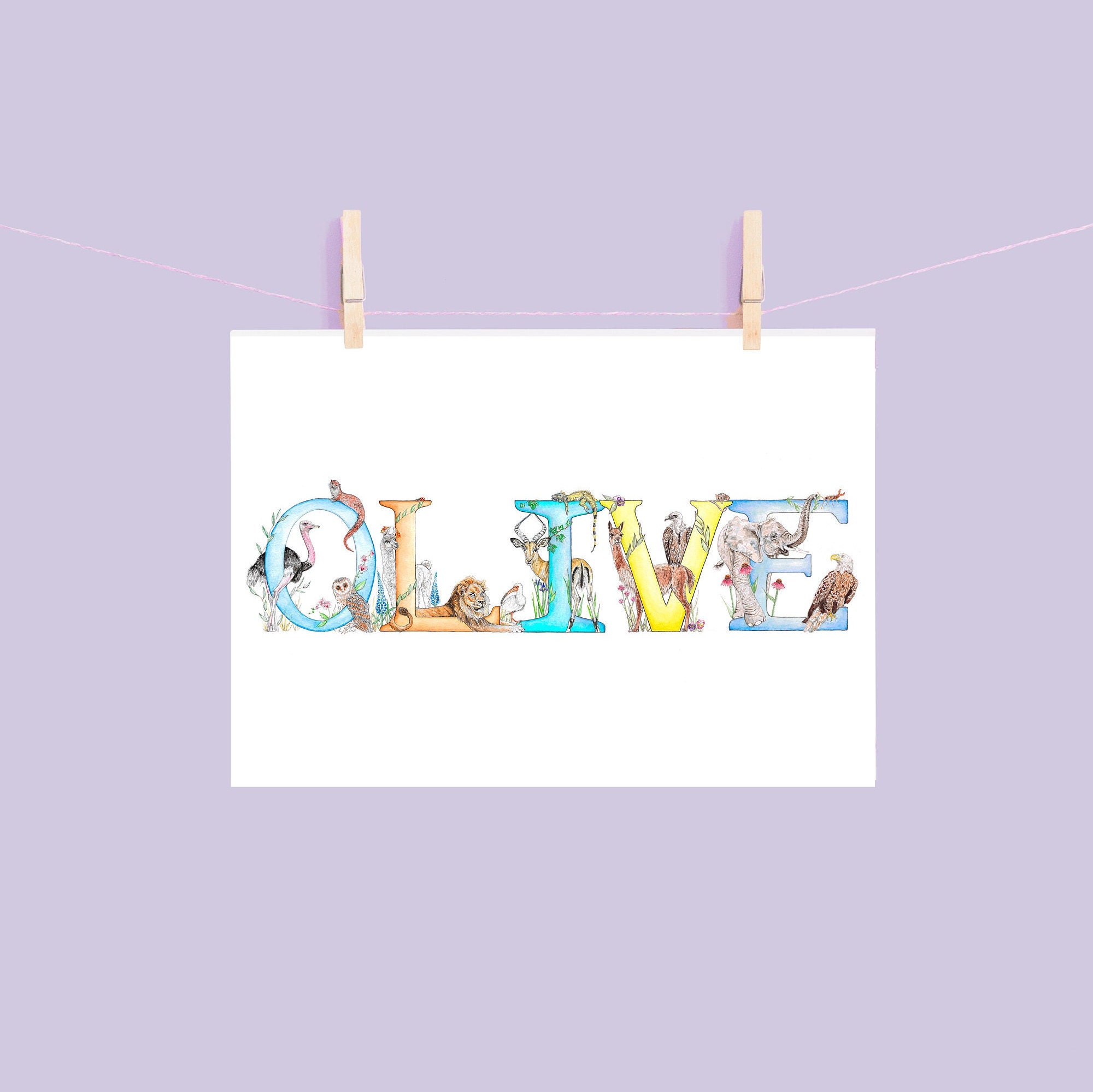 Personalised Name Print, Personalised Name Print for Baby/child ...