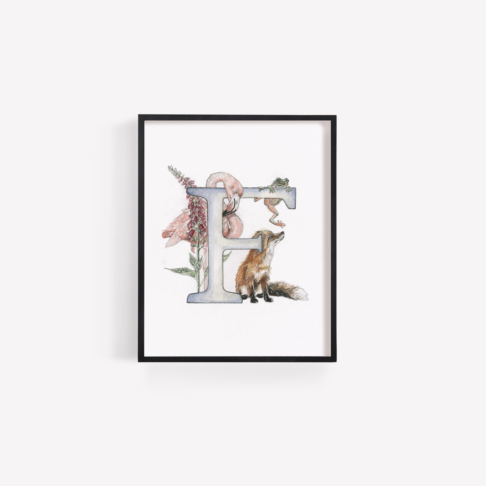 F Letter Print. - Etsy
