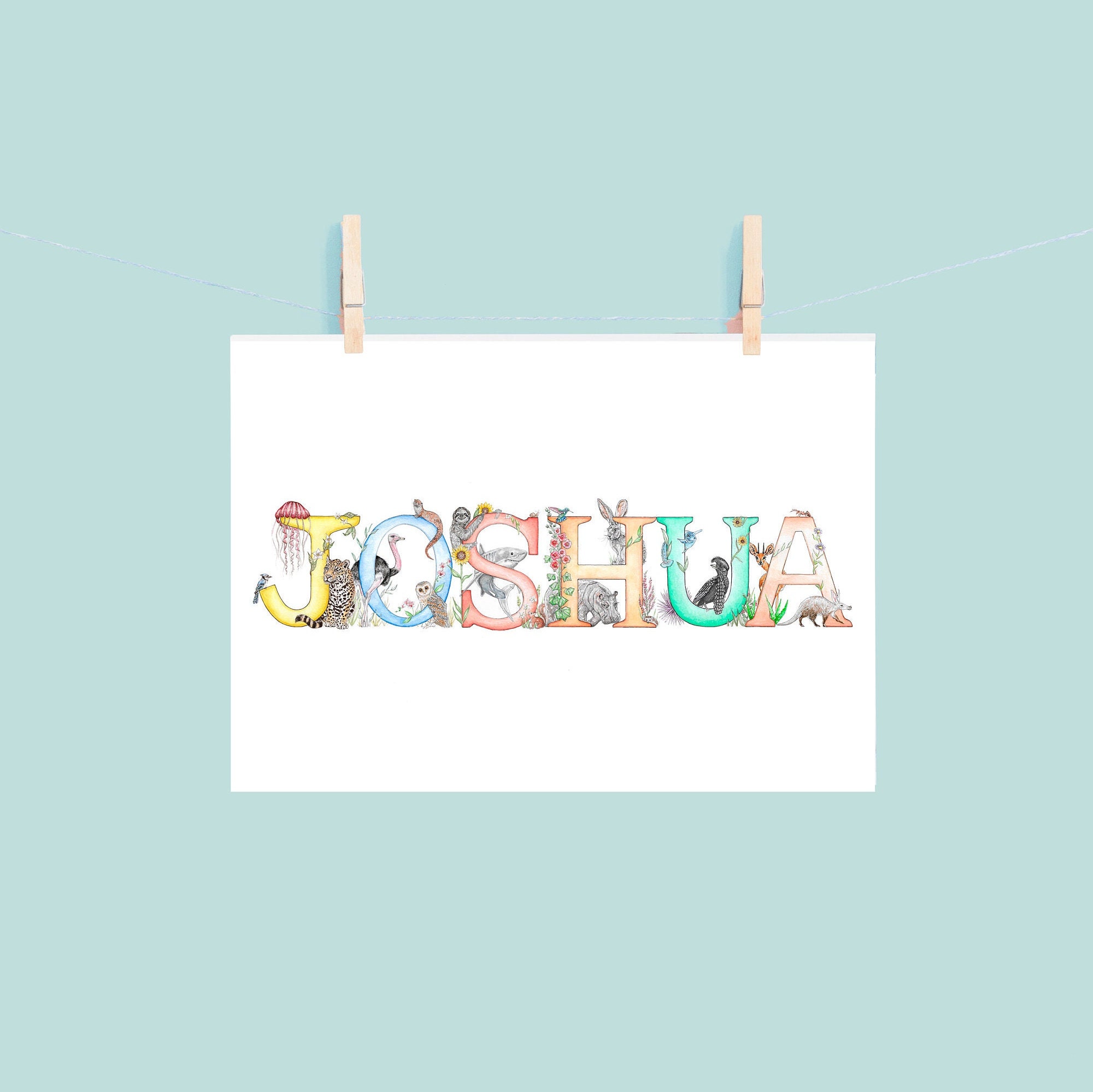 Personalised Name Print, Personalised Name Print for Baby/child ...