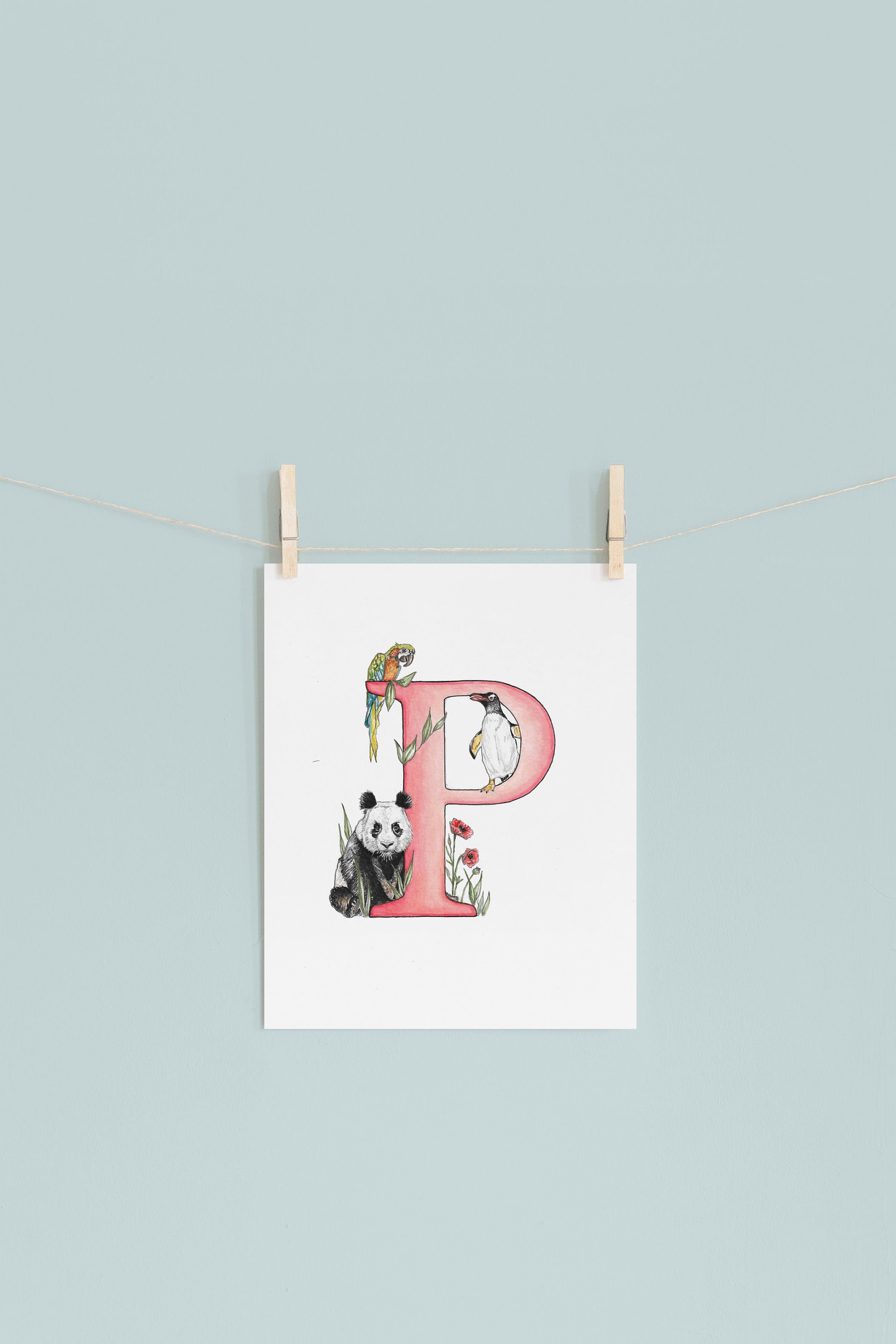 P Letter Print - Etsy