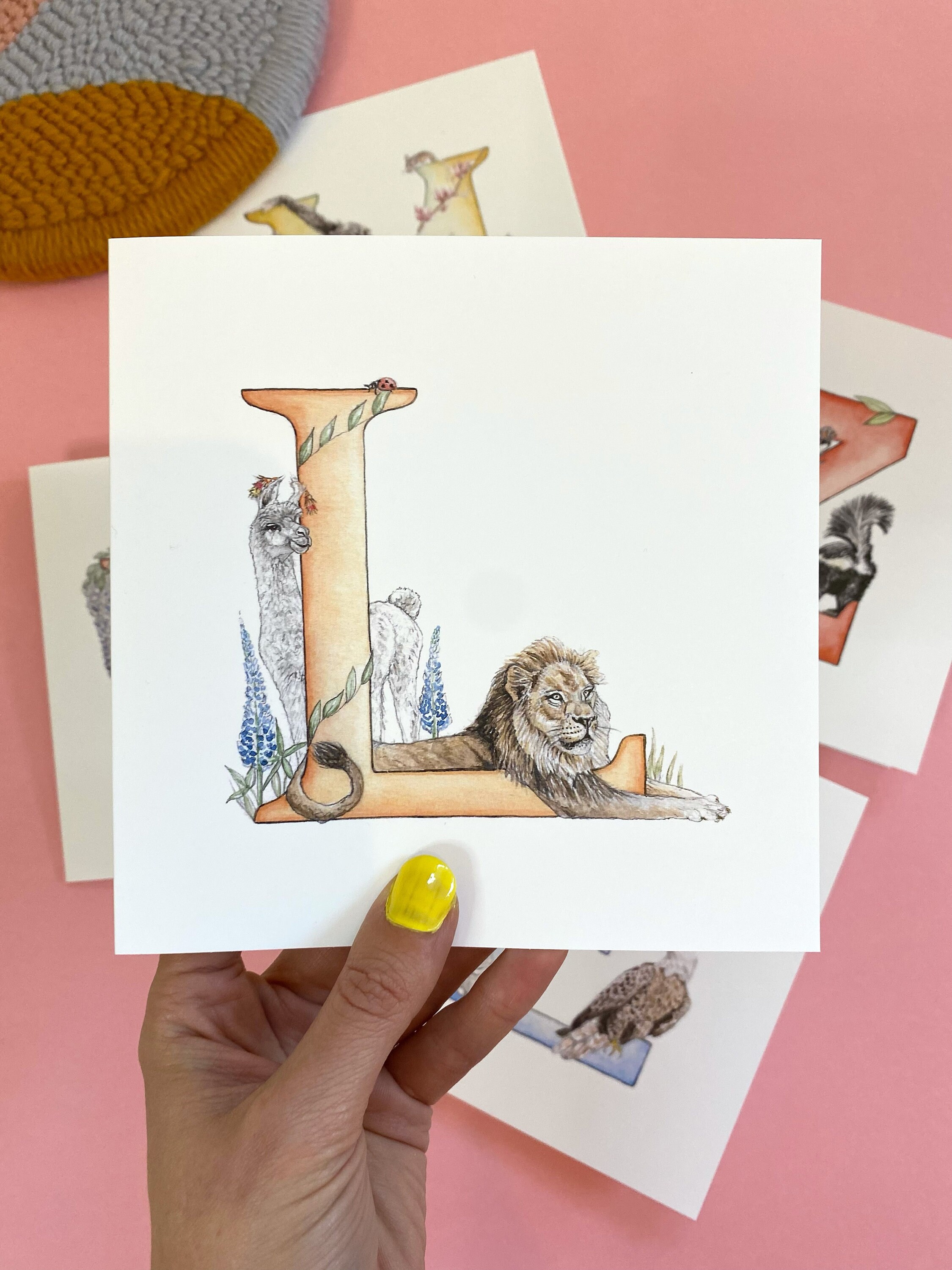 Alphabet Letter Greetings Card, Initial Cards, Letter Greetings Card ...