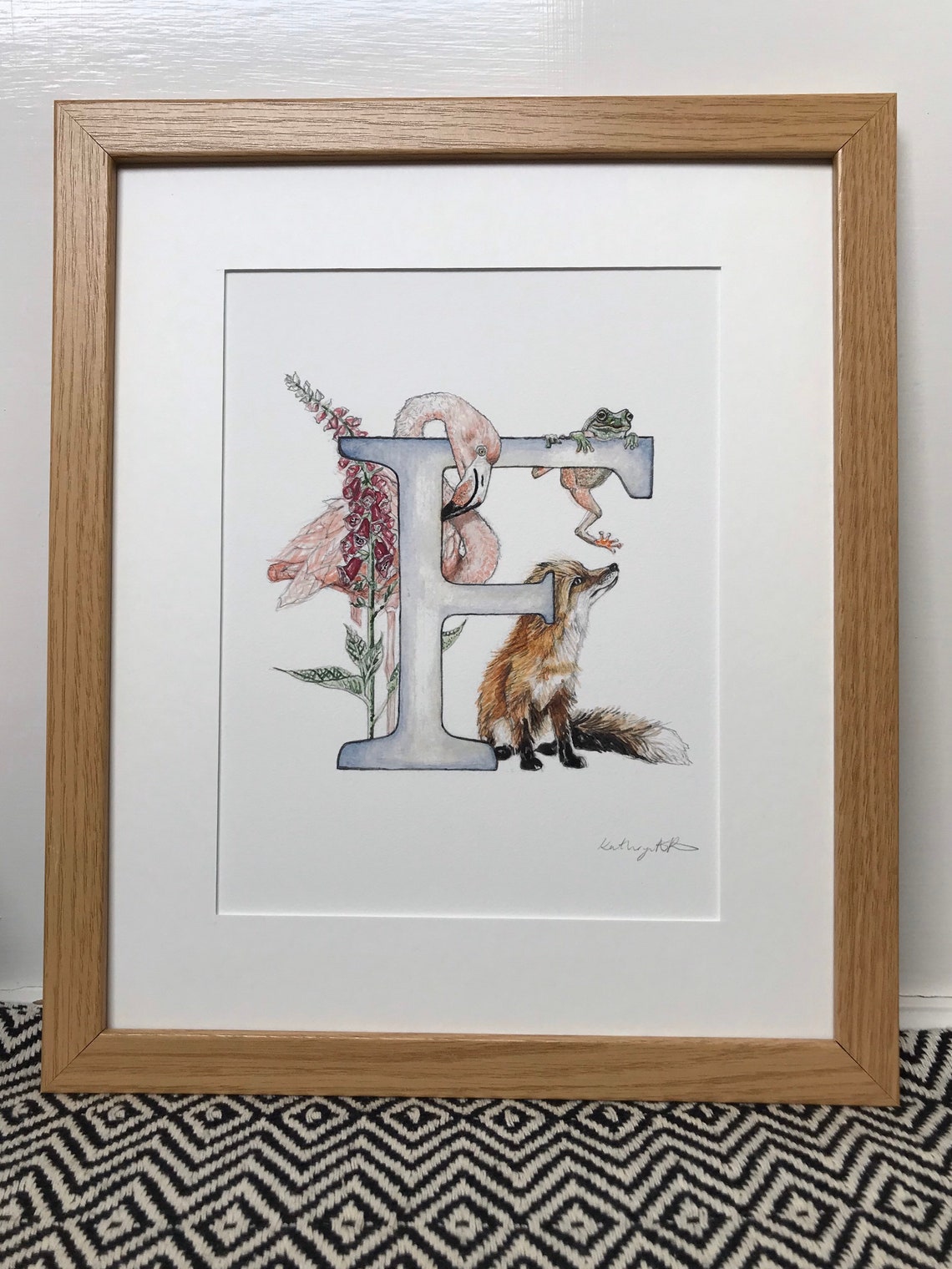 F Letter Print. - Etsy
