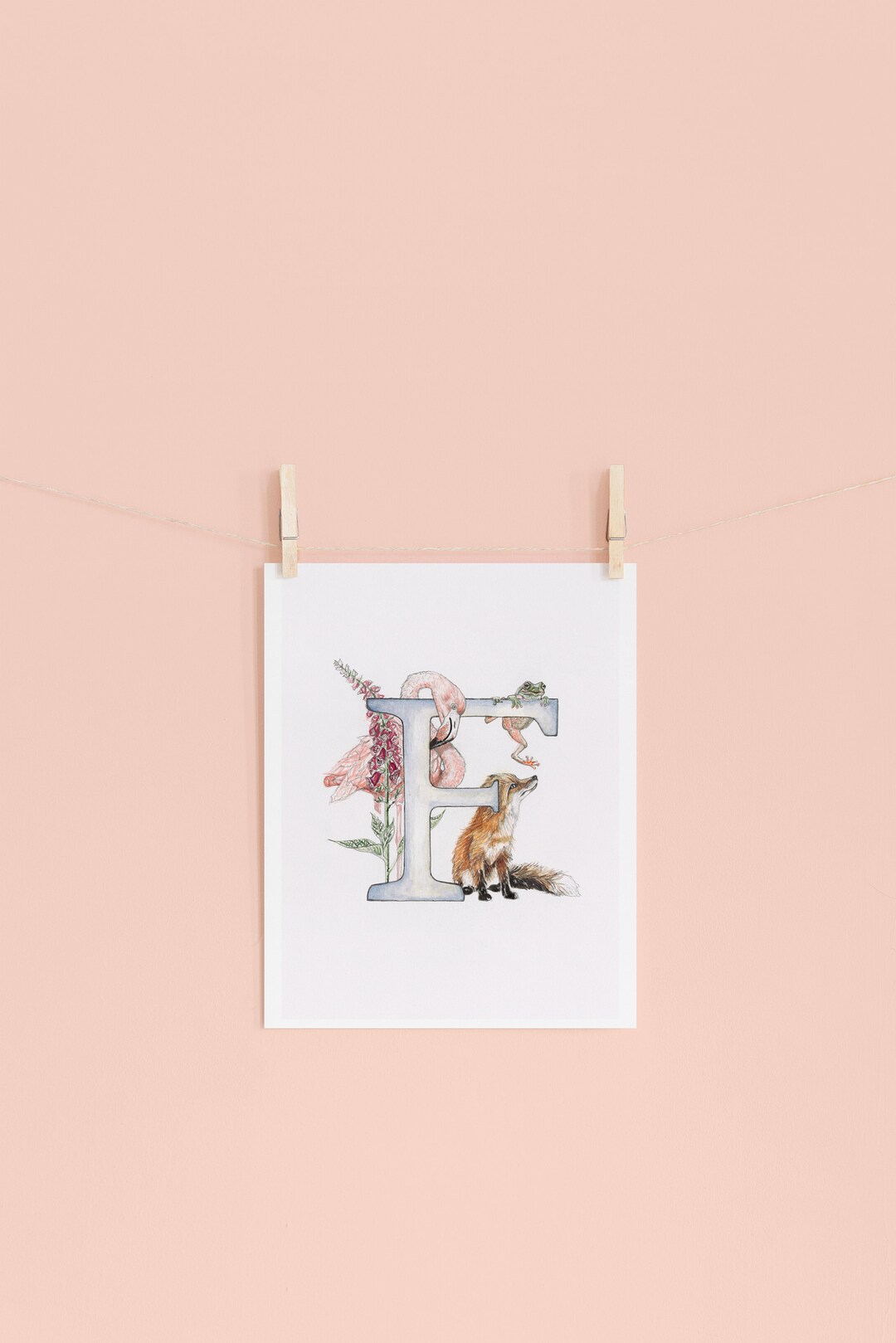 F Letter Print. - Etsy