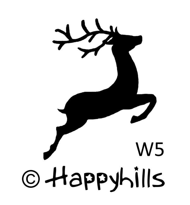Rentier & Hirsch Stempel von Happyhills zieht Schlitten von - Etsy.de