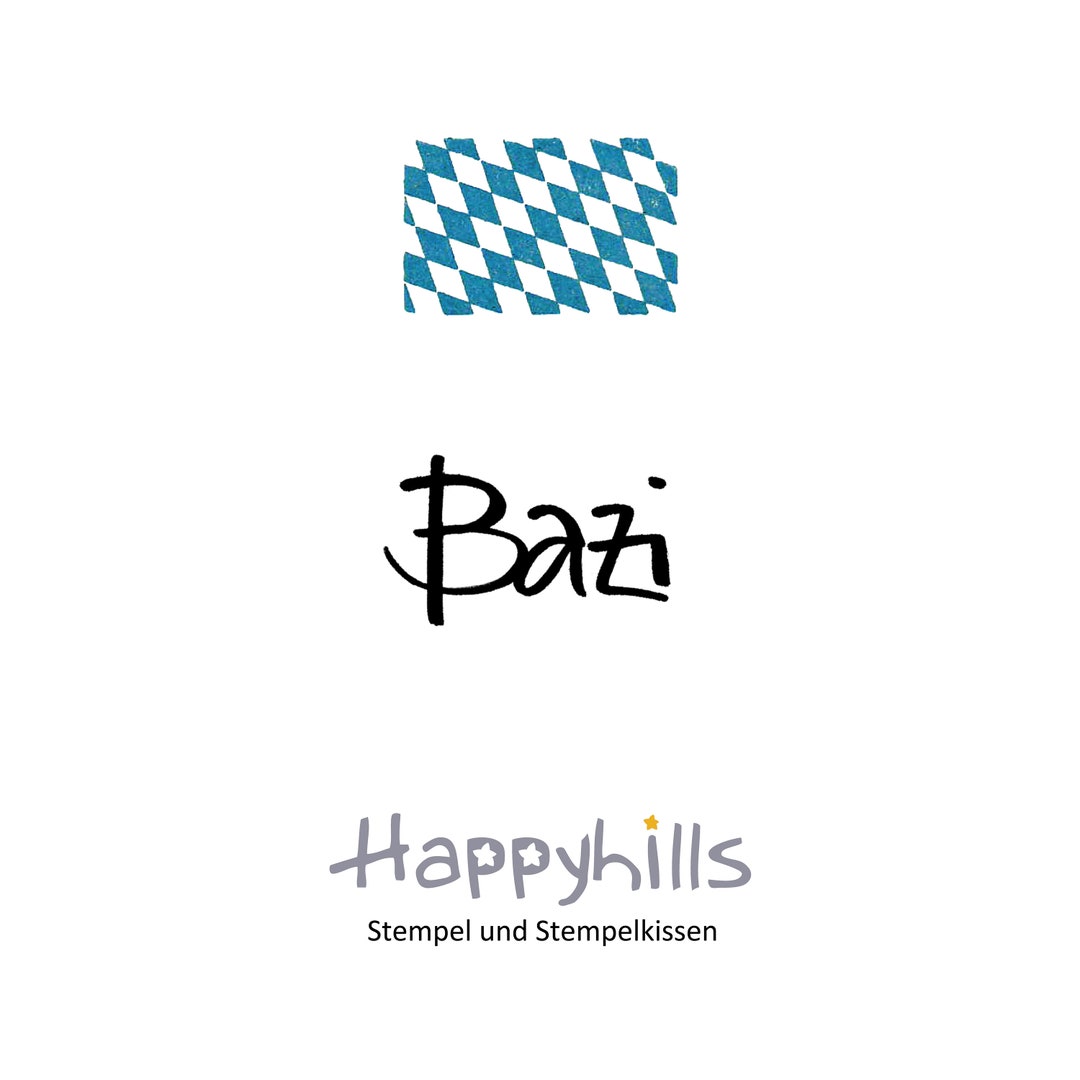 Bazi Stamp of Happyhills, Bavarian Stamp, Dialect saubazi lausbua Funny ...