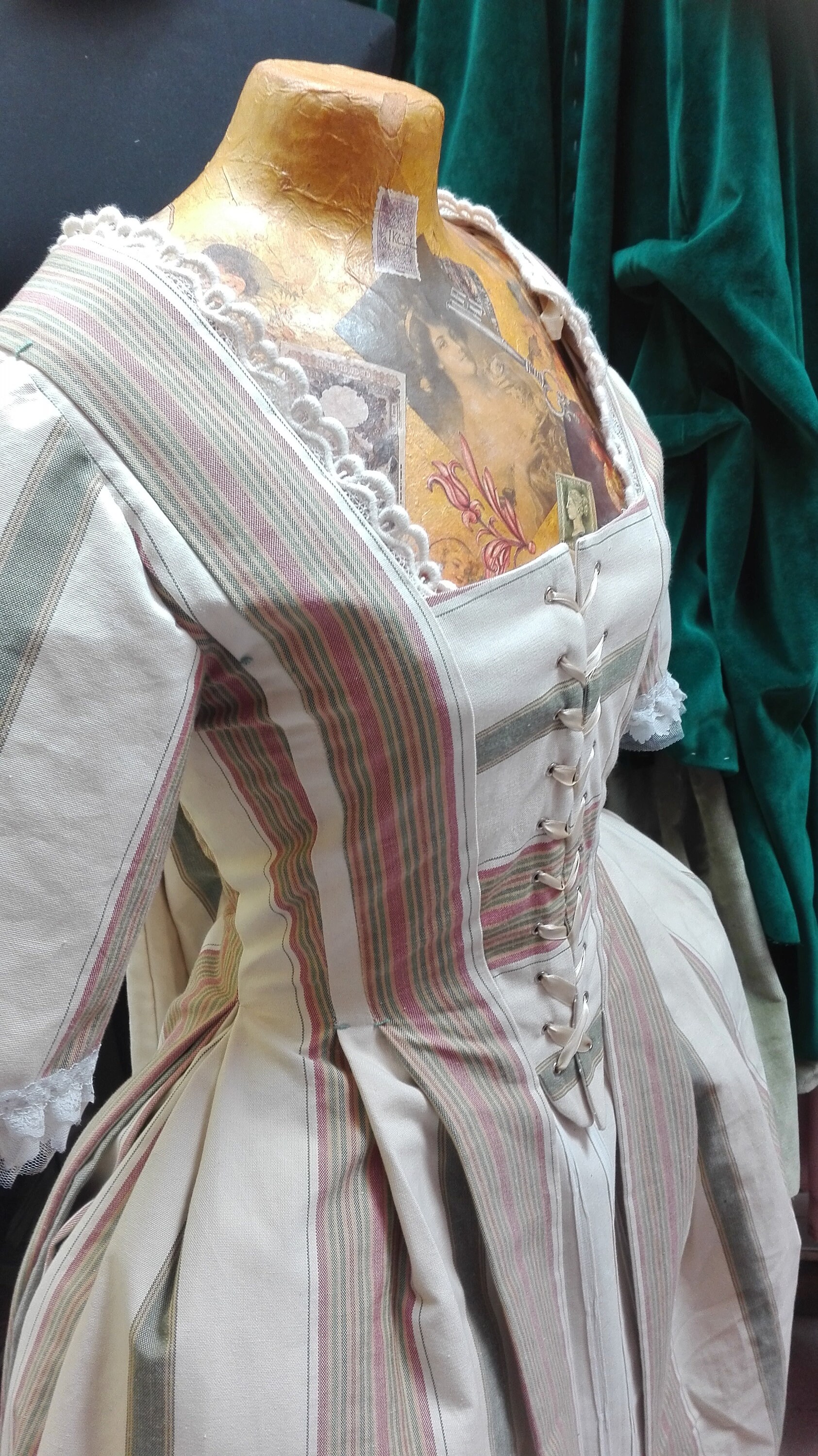 Robe a La Francaise in Striped Cotton - Etsy