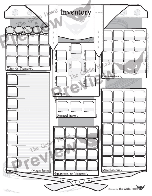 Dnd 5e Form Fillable Inventory Sheet - Printable Forms Free Online
