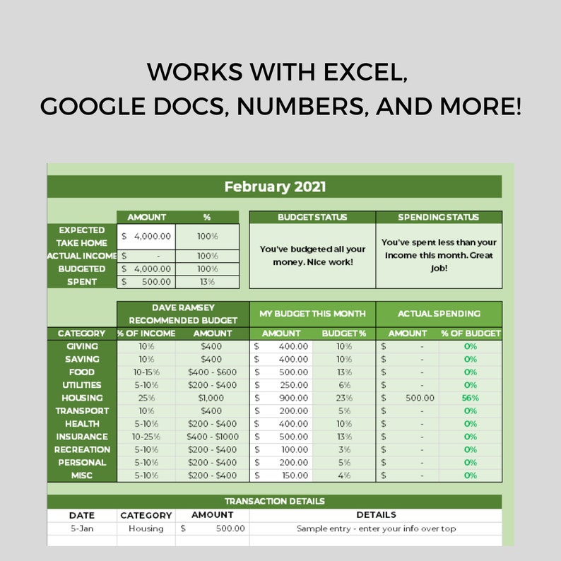 Dave Ramsey Budget Planner Budgeting Spreadsheet Calculator Etsy Dave Ramsey Budget Planner Budgeting Spreadsheet Calculator Etsy