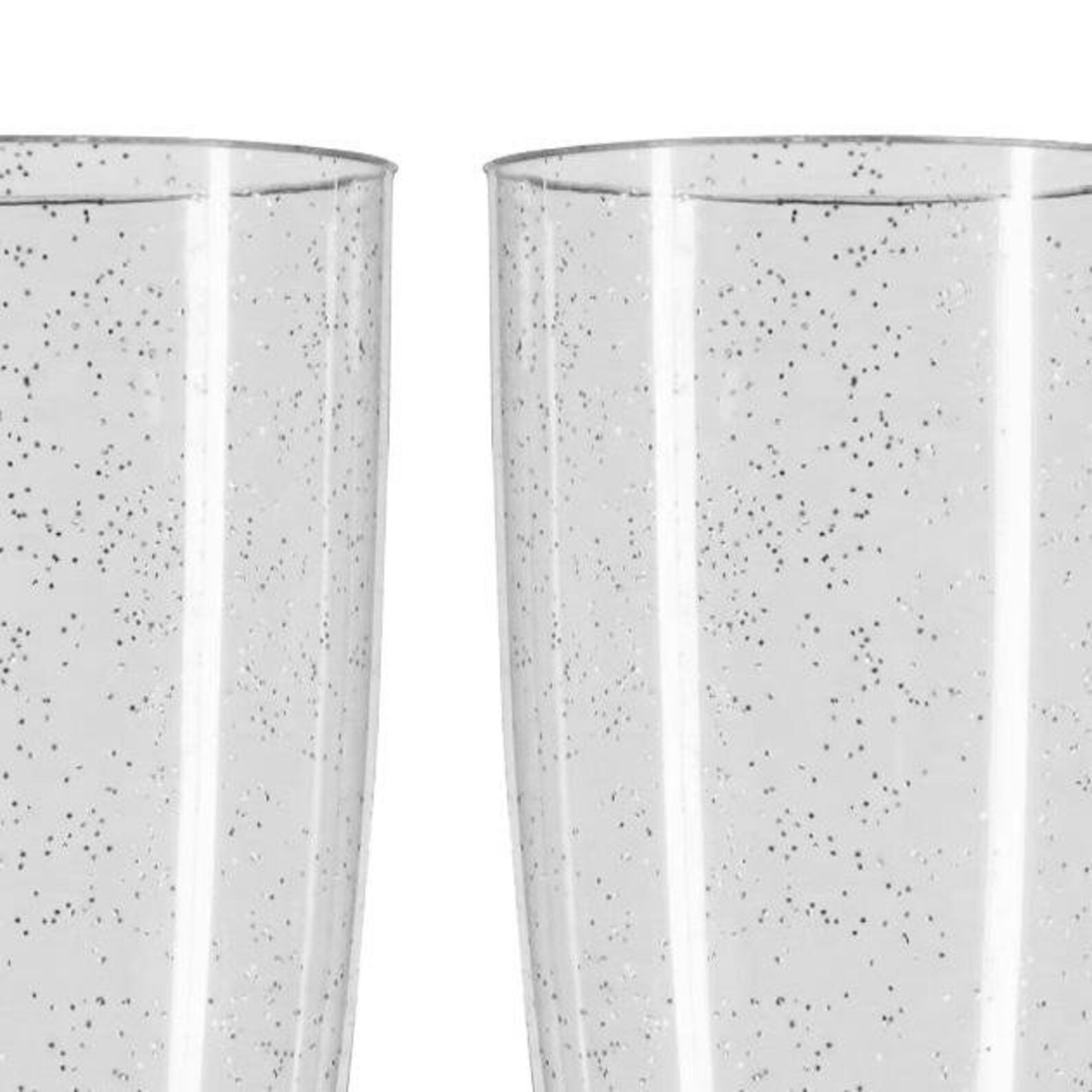 10 X Silver Glitter Prosecco Flutes 175ml Plastic Disposable - Etsy UK