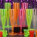 100 X Transparent Pink Plastic Prosecco Flutes 175ml Champagne Glasses ...