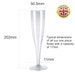 100 X Transparent Pink Plastic Prosecco Flutes 175ml Champagne Glasses ...
