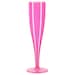 10 X Transparent Pink Plastic Prosecco Flutes 175ml Champagne Glasses ...
