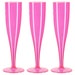 10 X Transparent Pink Plastic Prosecco Flutes 175ml Champagne Glasses ...