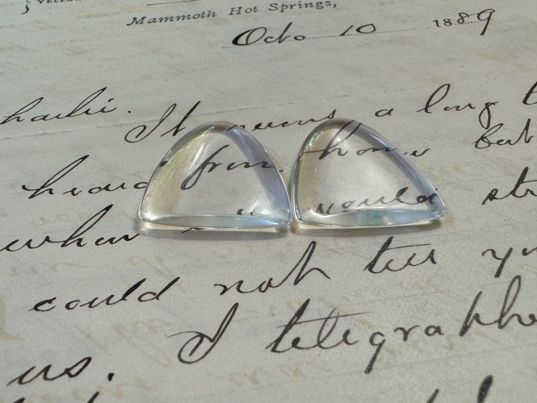 Exceptionally Clear Quartz 20mm X 20mm Tongue Shape Pairs and Singles ...