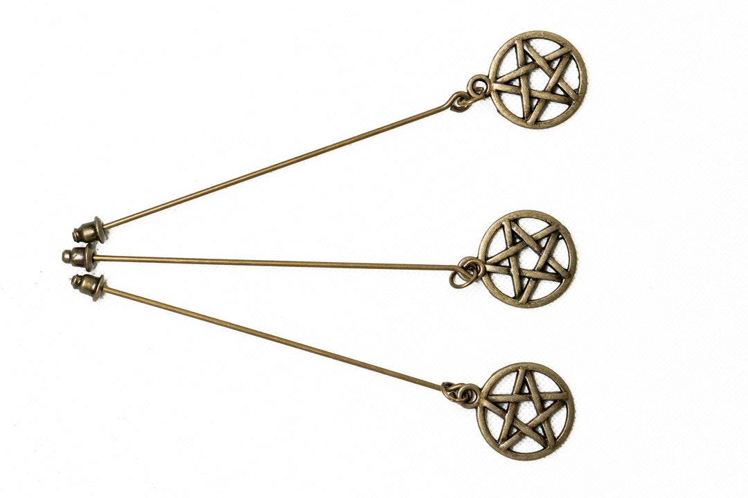 Voodoo Pins Hand Crafted (3) - Wicca, Hex, Pagan, Handmade, Altar ...