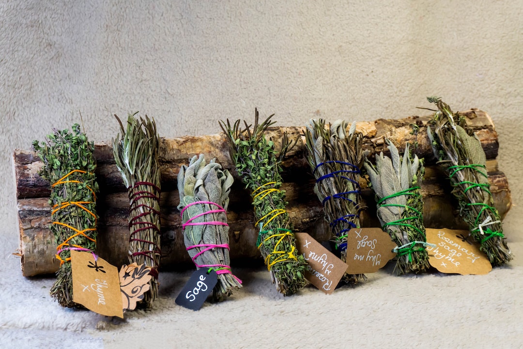 Handmade Herb Smudge Stick, Sage, Rosemary, Thyme - Etsy