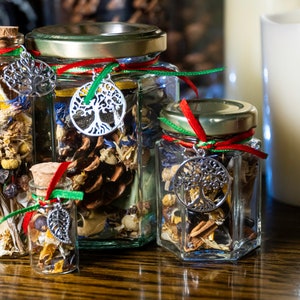Yule Altar Offering, Herbs, Flowers and Fruits, Wicca, Pagan, Handmade ...