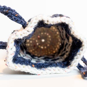 Blue Pattern Belt Bag/pouch Crochet, Handmade, Traveller, Craft Utility ...