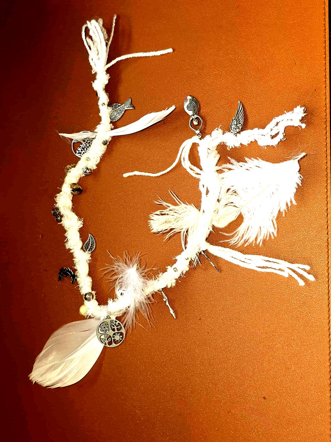 White Witches Ladder - Moonlight Magic Charm, Pagan Decor (59cm) - Etsy