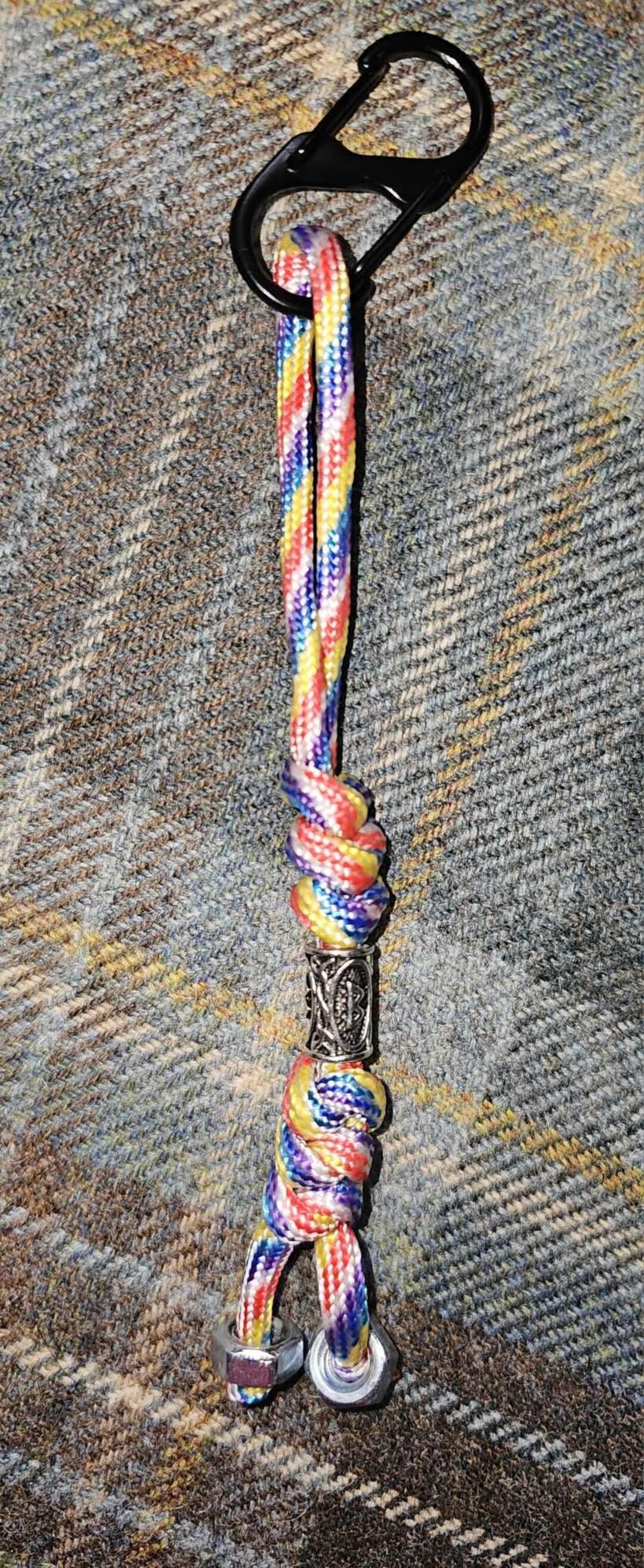 Multi Coloured Lanyard, Keychain or Bag Charm - Witch, Wicca, Pagan ...