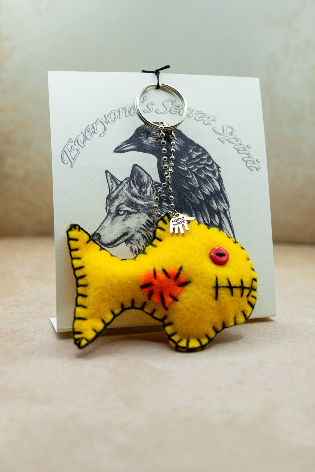 Fish Voodoo Keychain: Handmade Felt Spooky Halloween Keyring - Etsy