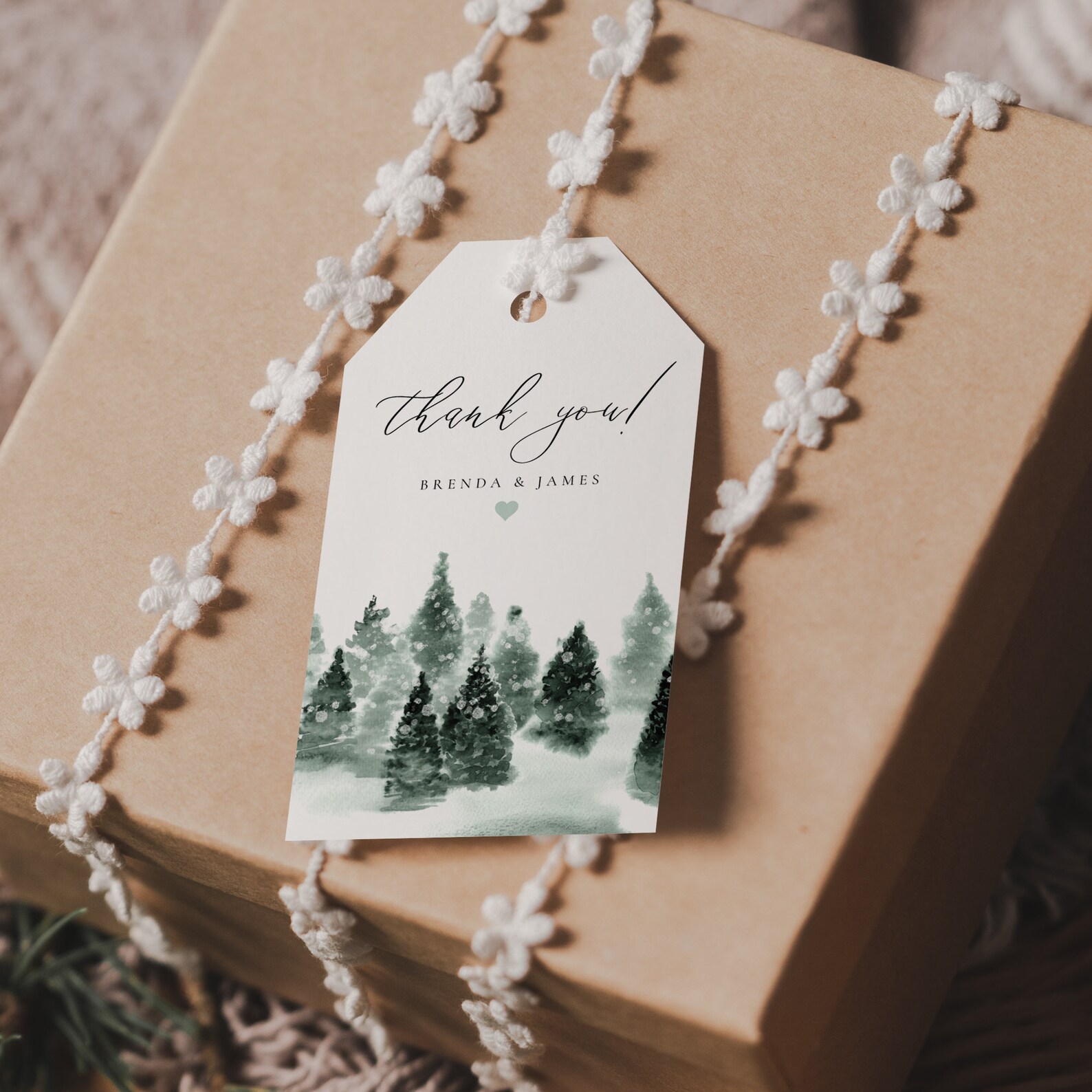 Winter Wedding Favor Tags Instant Download Editable Favor - Etsy