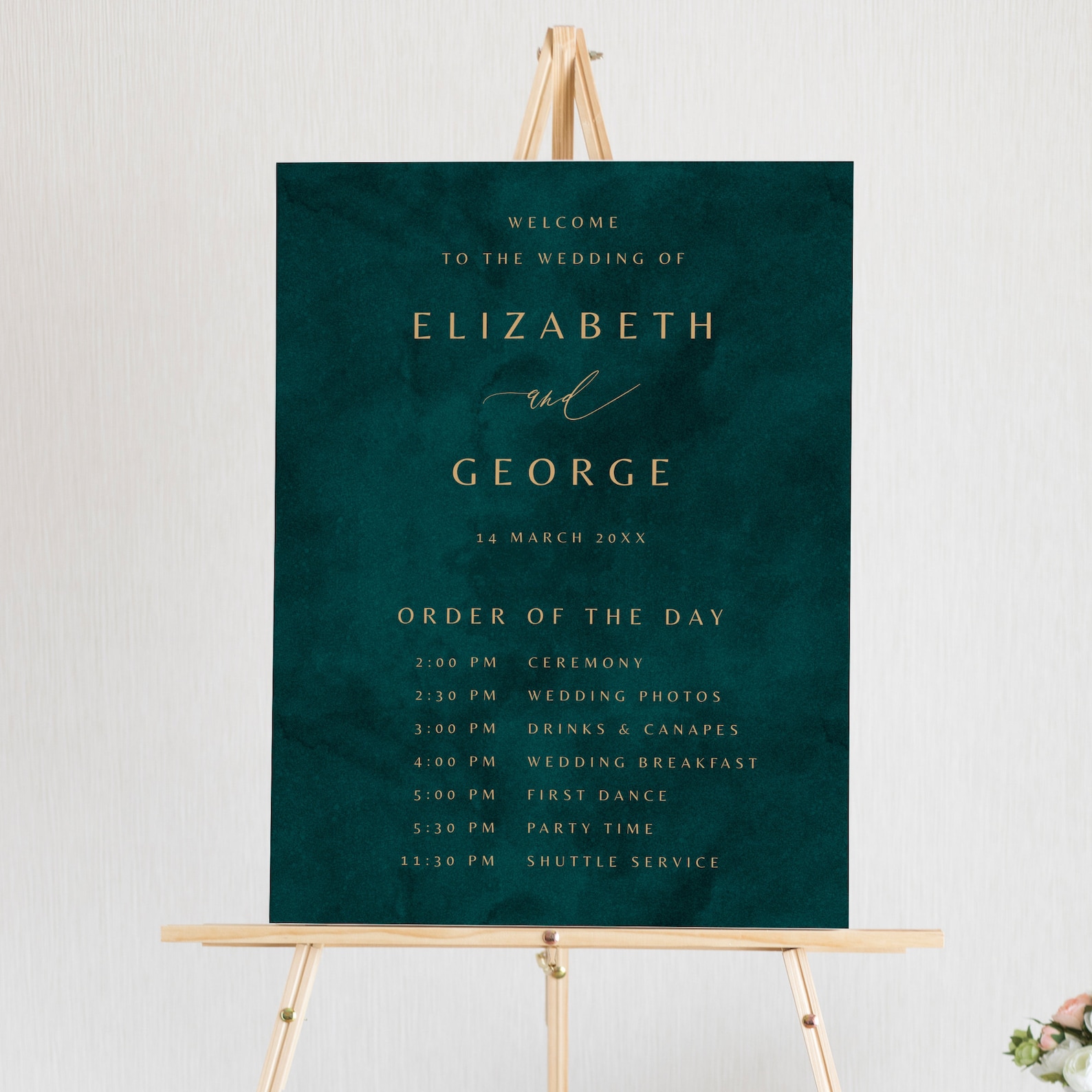 Emerald Green Gold Welcome Sign, Printable Welcome Sign Template ...