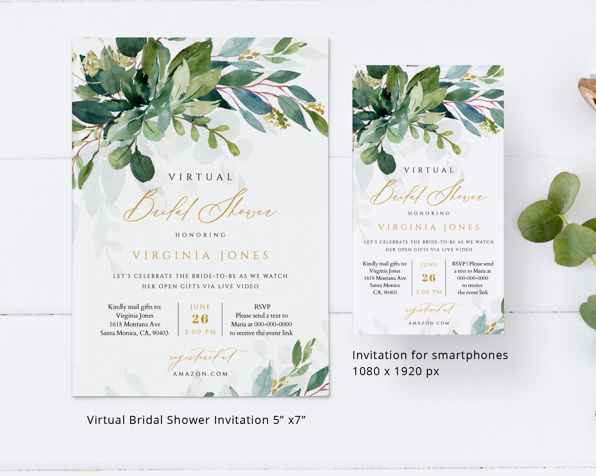 Virtual Bridal Shower Invitation Instant Download Editable - Etsy