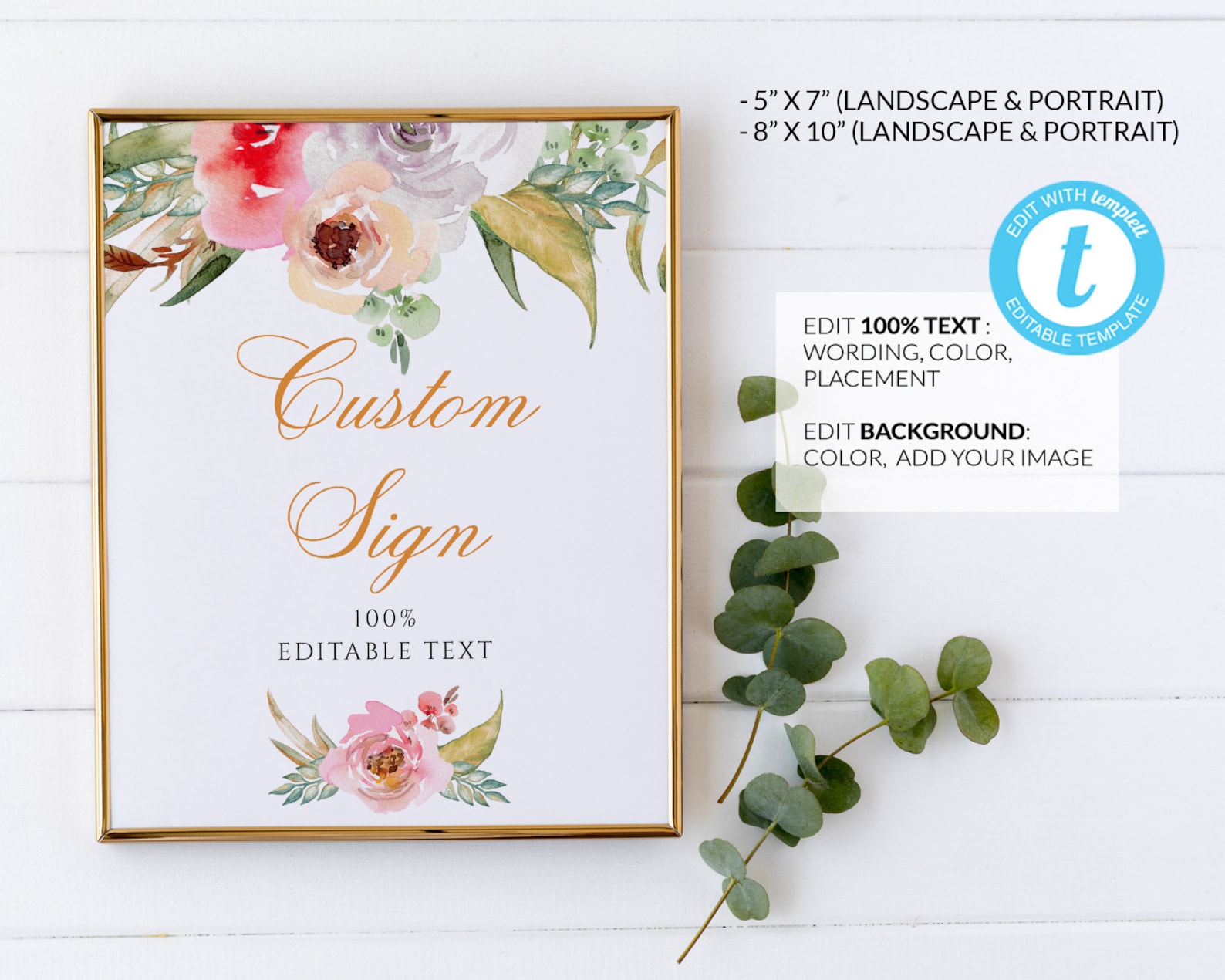 Custom Sign Wedding Sign Instant Download Printable Custom | Etsy