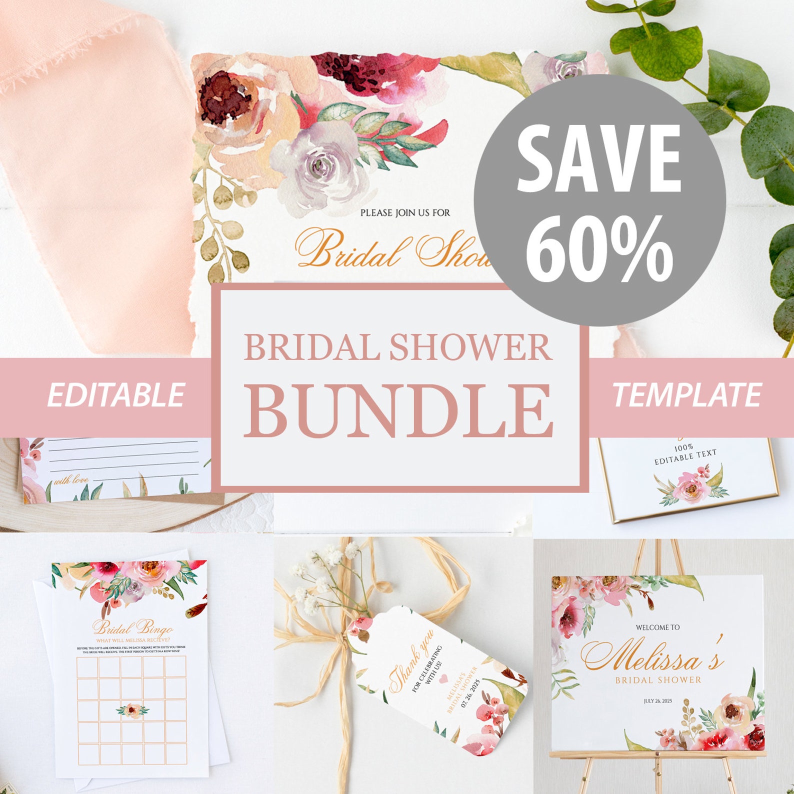 Bridal Shower Bundle Instant Download Bridal Shower - Etsy
