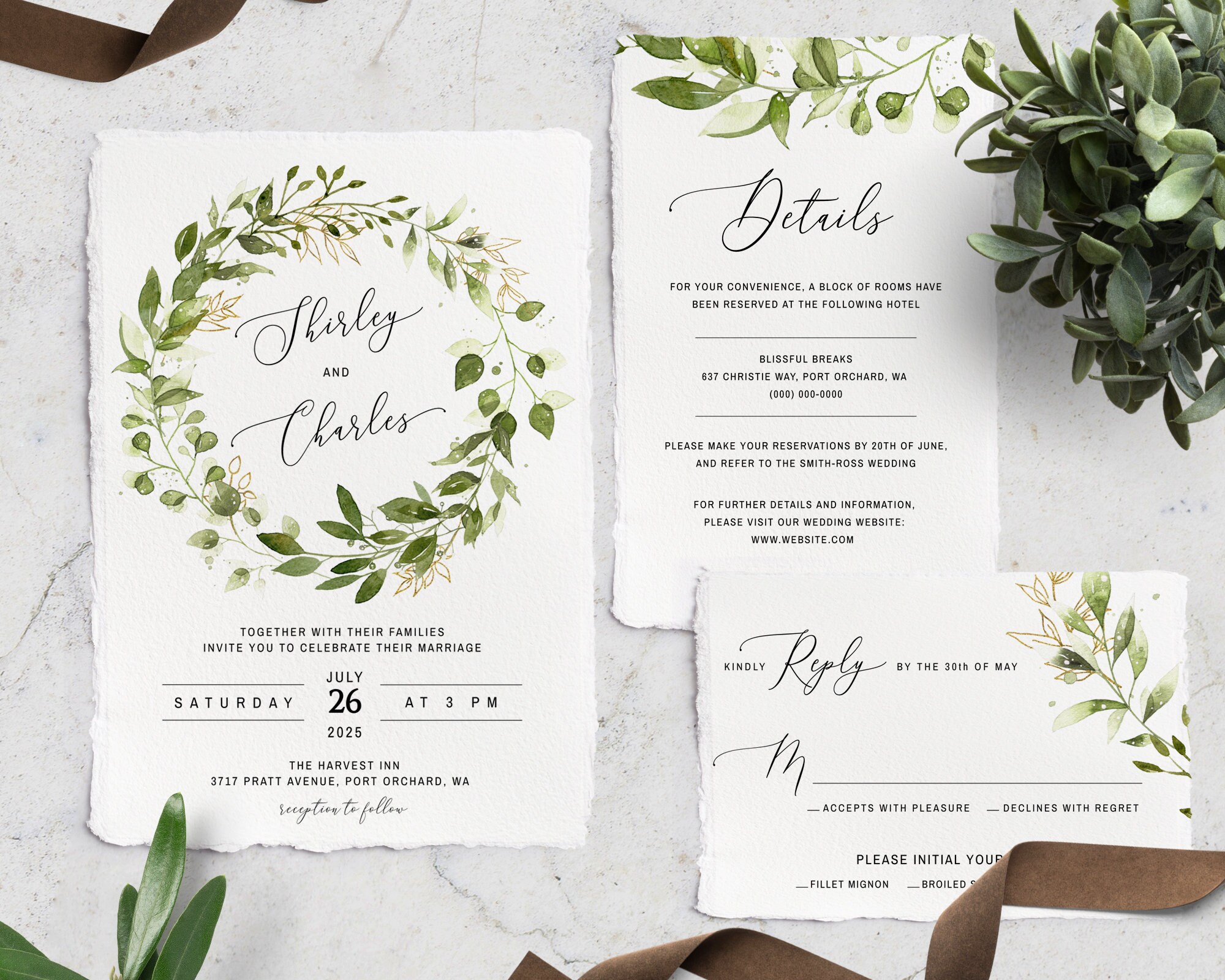 Boho Wedding Invitation Template Instant Download Printable | Etsy