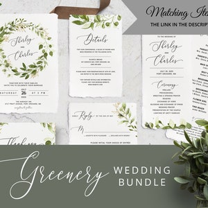 Bohemian Wedding Program, Printable Wedding Program Template, Instant ...