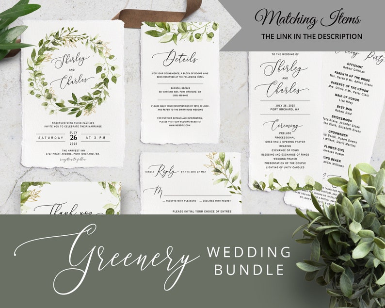 Bohemian Wedding Program Printable Wedding Program Template - Etsy