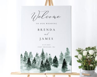Welcome Wedding Sign Forest - Etsy