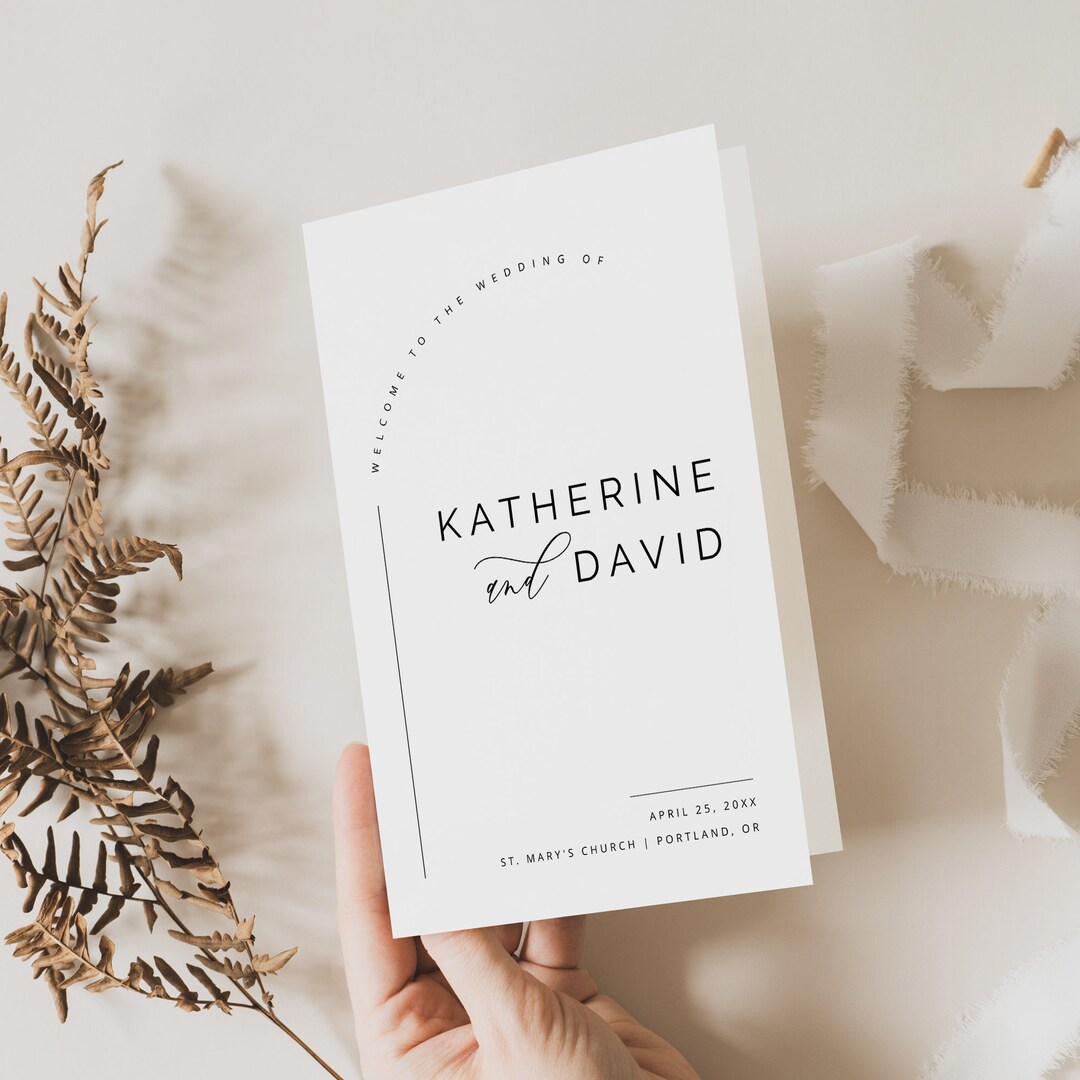 Arch Wedding Program, Wedding Booklet Template, Wedding Timeline ...