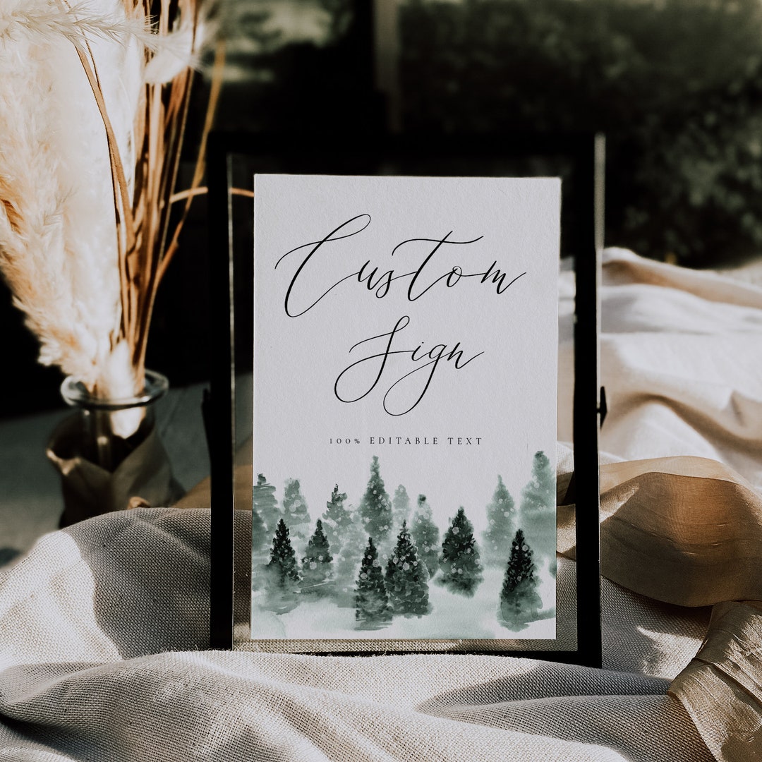 Christmas Custom Sign, Editable Christmas Decor, Instant Download ...