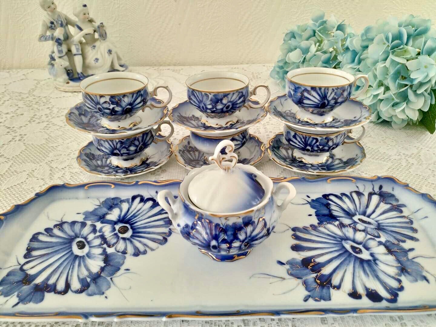 Gorgeous Vintage JRJS CLUJ Made in Romania Tea Set Porcelain Vintage ...