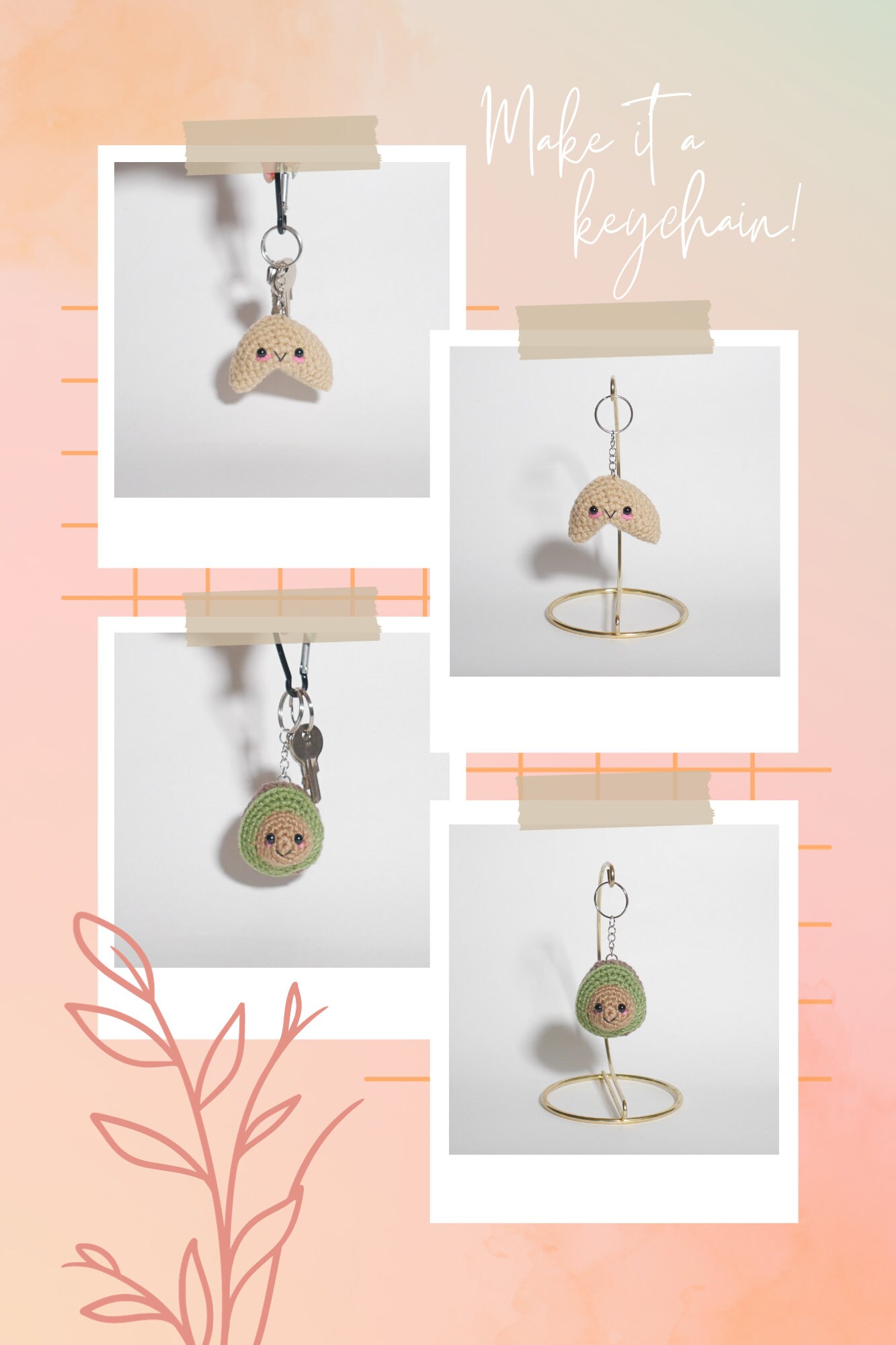 Crochet Cinnamon Roll Amigurumi Keychain - Etsy