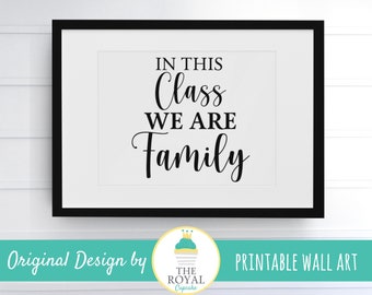 Classroom Family Poster - Etsy