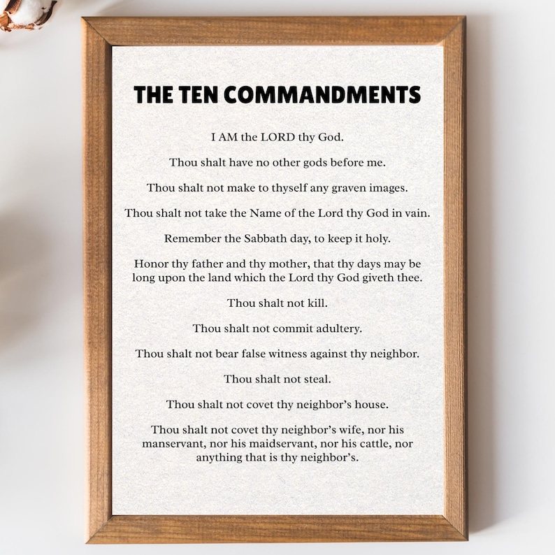The Ten Commandments - 16" X 20" Digital Download - Texas Classroom ...